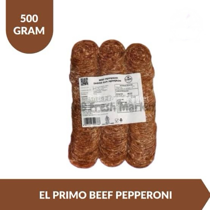 Jual EL PRIMO Beef Pepperoni 500 Gram | Shopee Indonesia