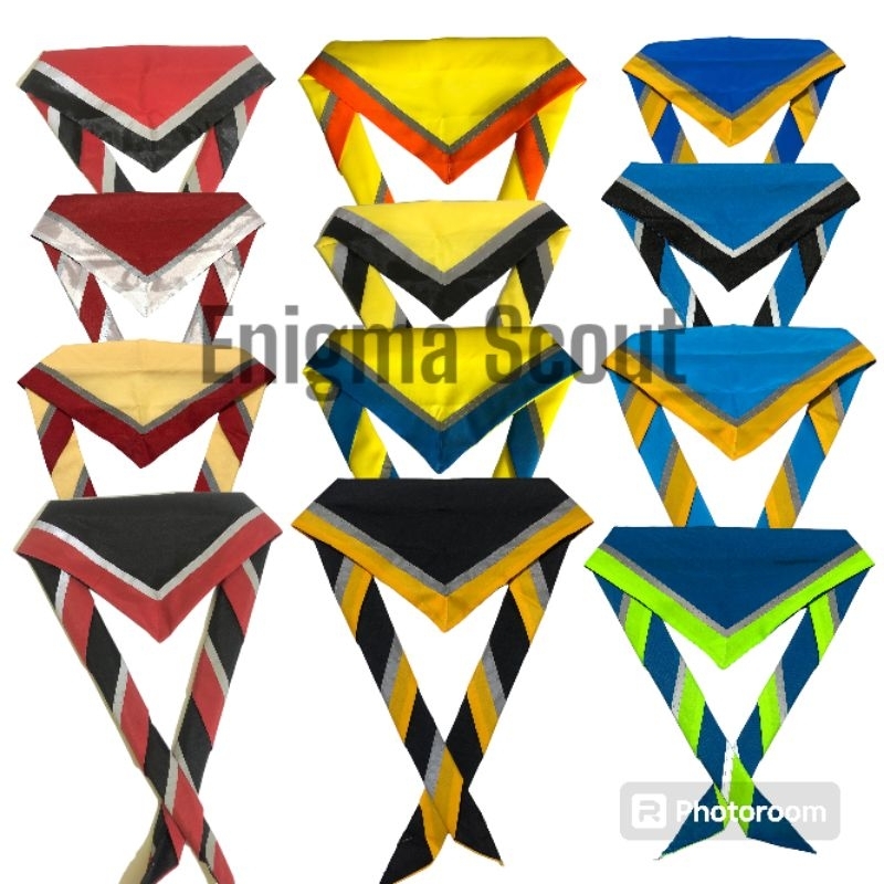 Jual Scraf polos warna-warna basic merah, kuning, biru menyala dalam ...