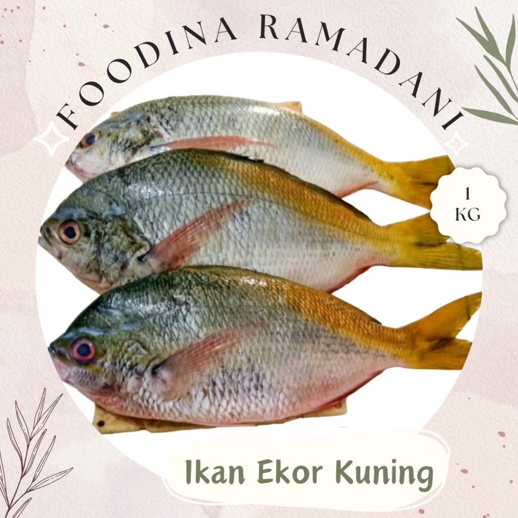 Jual IKAN EKOR KUNING Kuniran - Yellow Tail Fish Fresh [ Berat 1.000gr ...
