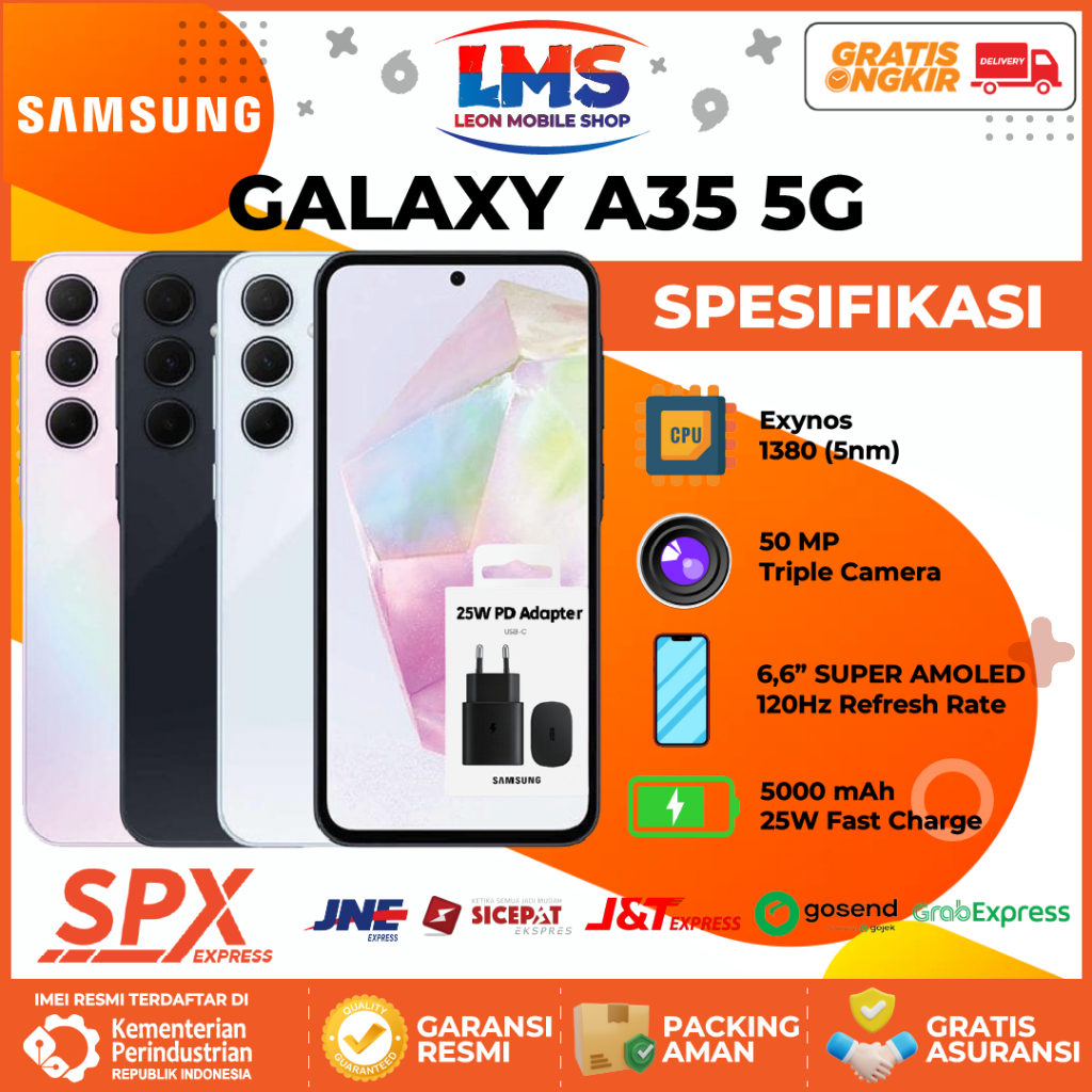 Jual Samsung Galaxy A35 5G [8GB+256GB] - Garansi Resmi 1 Tahun | Shopee Indonesia