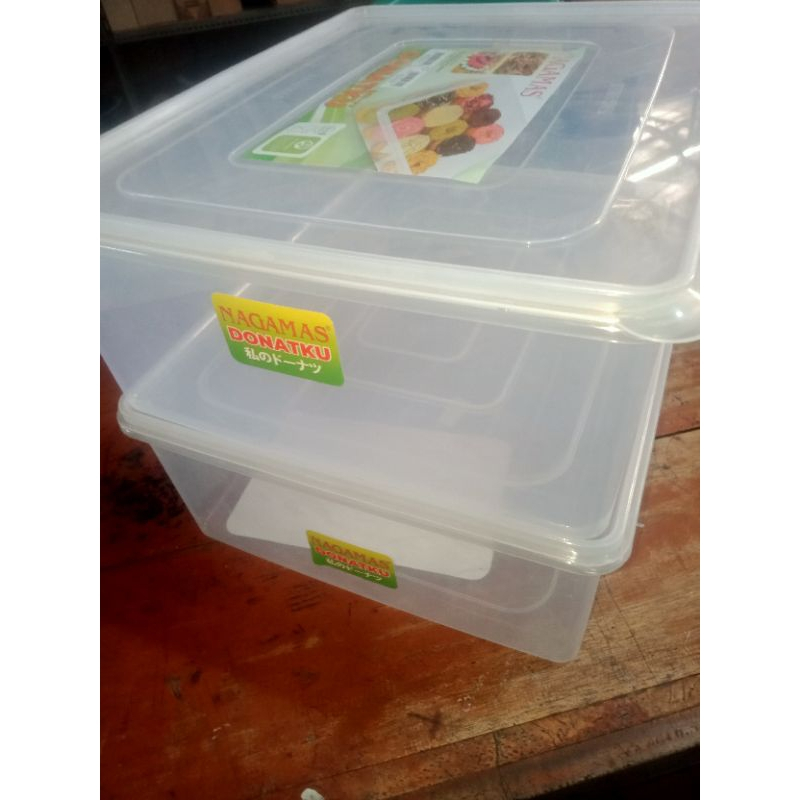 Jual Kotak Donat Plastik Tempat Wadah Donat Makanan Donatku Large ...