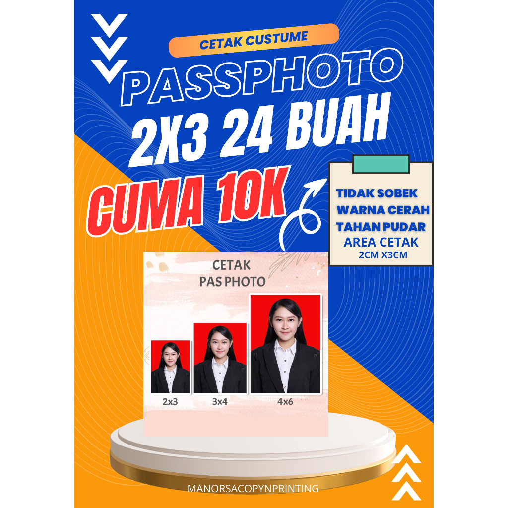 Jual CETAK PAS FOTO GLOSSY / SATIN BEBAS SEHARI JADI UKURAN 2x3 | Shopee Indonesia