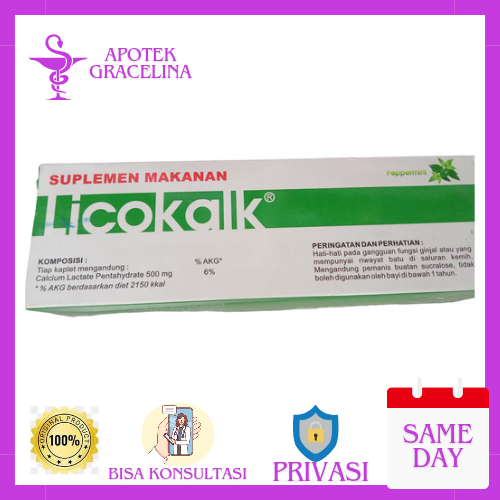 Jual LICOKALK 500 MG 1 STRIP | Shopee Indonesia