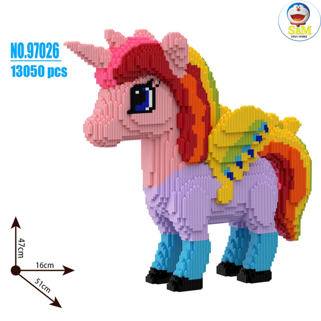 Jual Nano Blocks BIG/JUMBO UNICORN Series, Mainan Blok Susun Karakter ...
