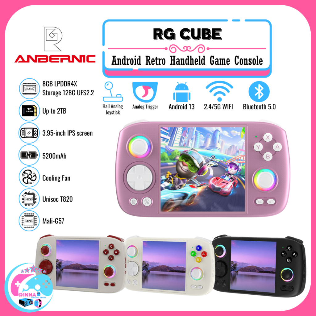 Jual ANBERNIC RG CUBE - Dual Mode Emulator Retro Game Handheld Console ...
