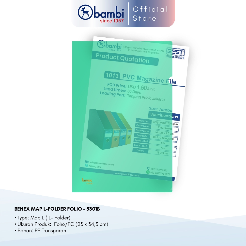 Jual Benex Map Document Folio Tipe L Folder All Color Original | Shopee ...