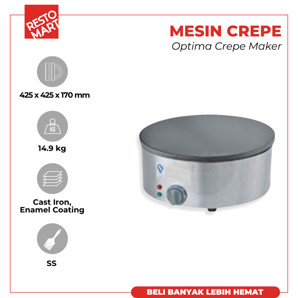 Jual Mesin Leker / Mesin Crepe / Opcm 410B Crepe Maker 3 Kw /220 Volt ...