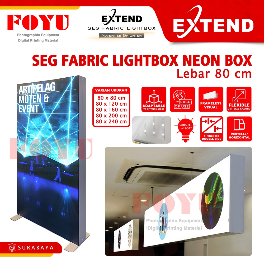 Jual SEG Silicone Edge Graphic Fabric Lightbox Big Signage Aluminum Frameless Gallery Art ...