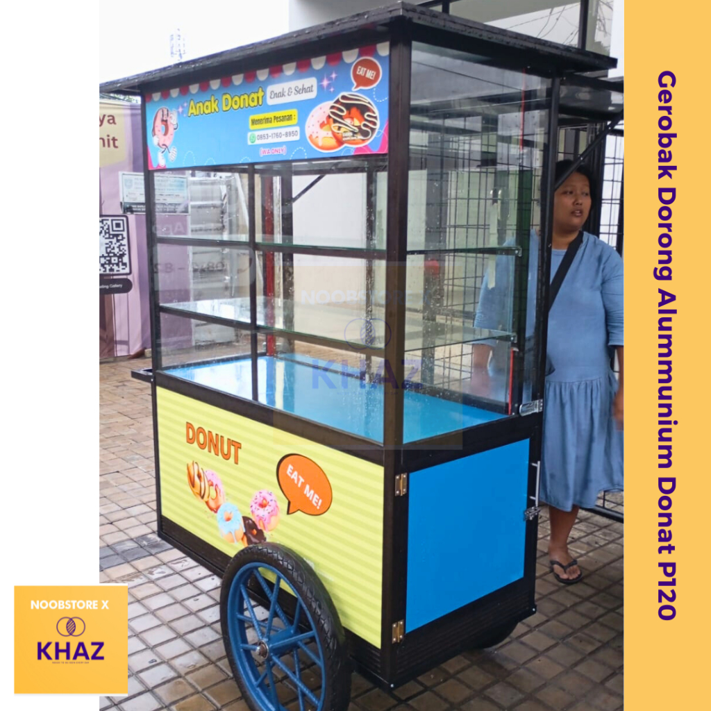 Jual Gerobak Dorong P120 Alumunium Jualan Donat | Shopee Indonesia