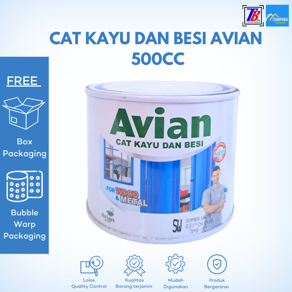 Jual Cat Kayu & Besi Avian Synthetic 1/2kg – kemasan 0,5kg (0,45 Liter ...