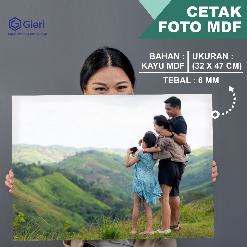 Jual GIERI - CETAK FOTO MDF / FOTO KAYU / 32 X 47 CM | Shopee Indonesia