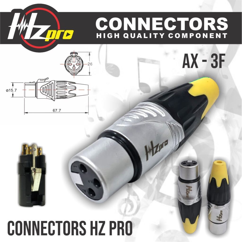 Jual JACK CONNECTOR XLR FEMALE HZ PRO AX-3F | Shopee Indonesia