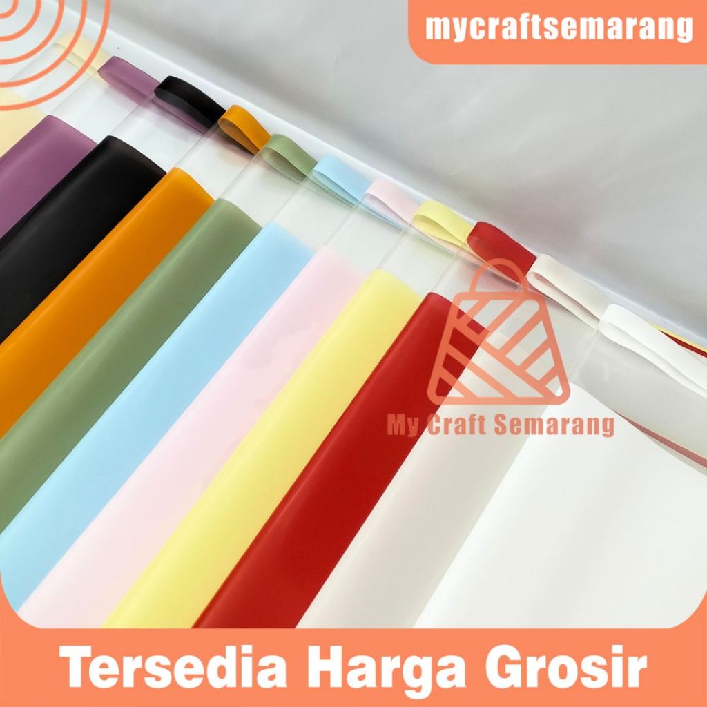 Jual Cellophane Kertas Bucket Florist Pastel Glossy Transparant ...