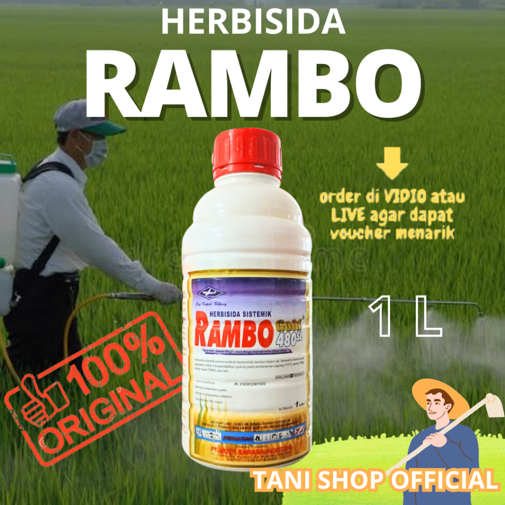Jual Rambo Gold 480 SL - Herbisida Sistemik Ampuh untuk Gulma Sawah dan ...