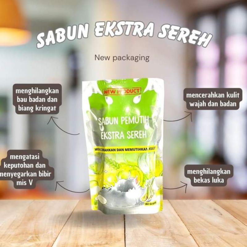 Jual SABUN PEMUTIH EKSTRA SEREH / SABUN SEREH (READY) | Shopee Indonesia