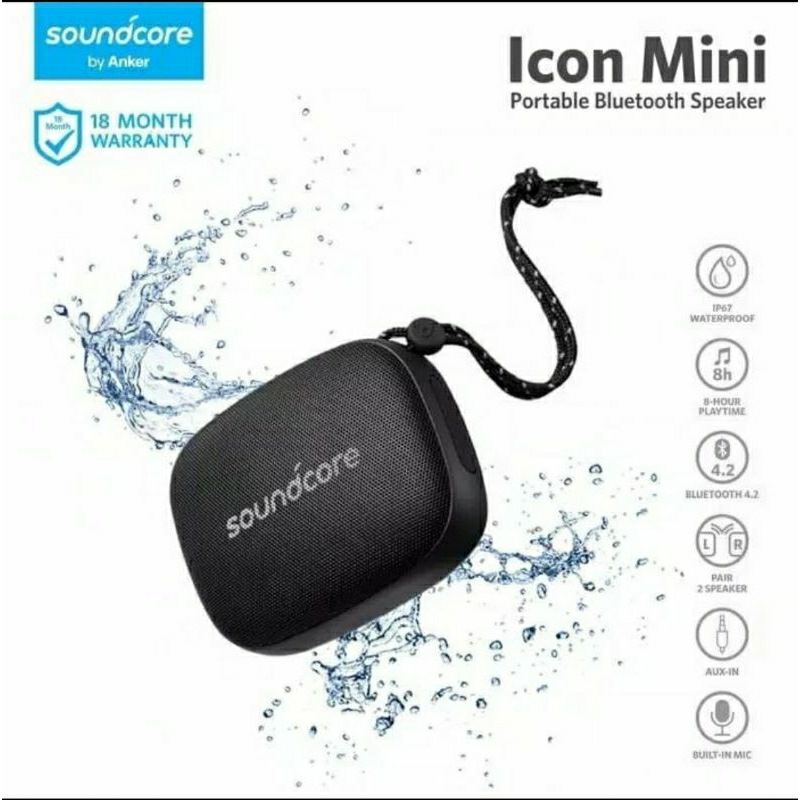 Jual Anker Soundcore Icon Mini IP67 Waterproof Bluetooth Speaker A3121 ...