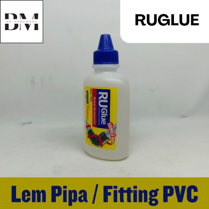 Jual Lem Pipa / Fitting PVC RUGLUE 60gr (pcs) | Shopee Indonesia