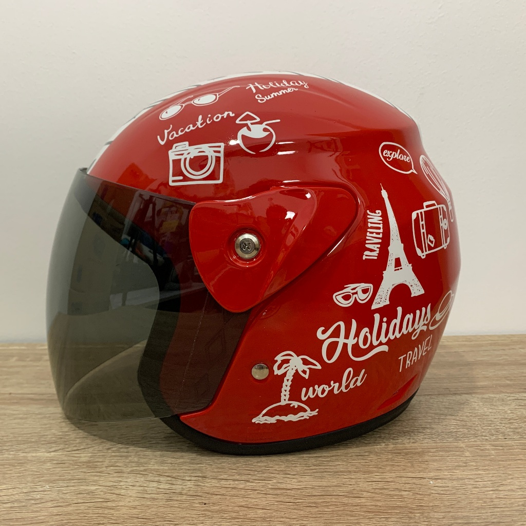 Jual Helm Evo Traveling Merah Glossy Nouvo - Helm SNI - Helm Dewasa ...