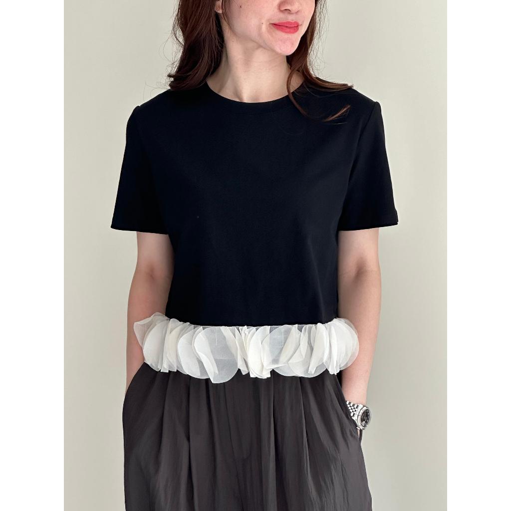 Jual BLNK-2 Barbara Semi Crop Shirt (Beige/Khaki/Black) | Shopee Indonesia