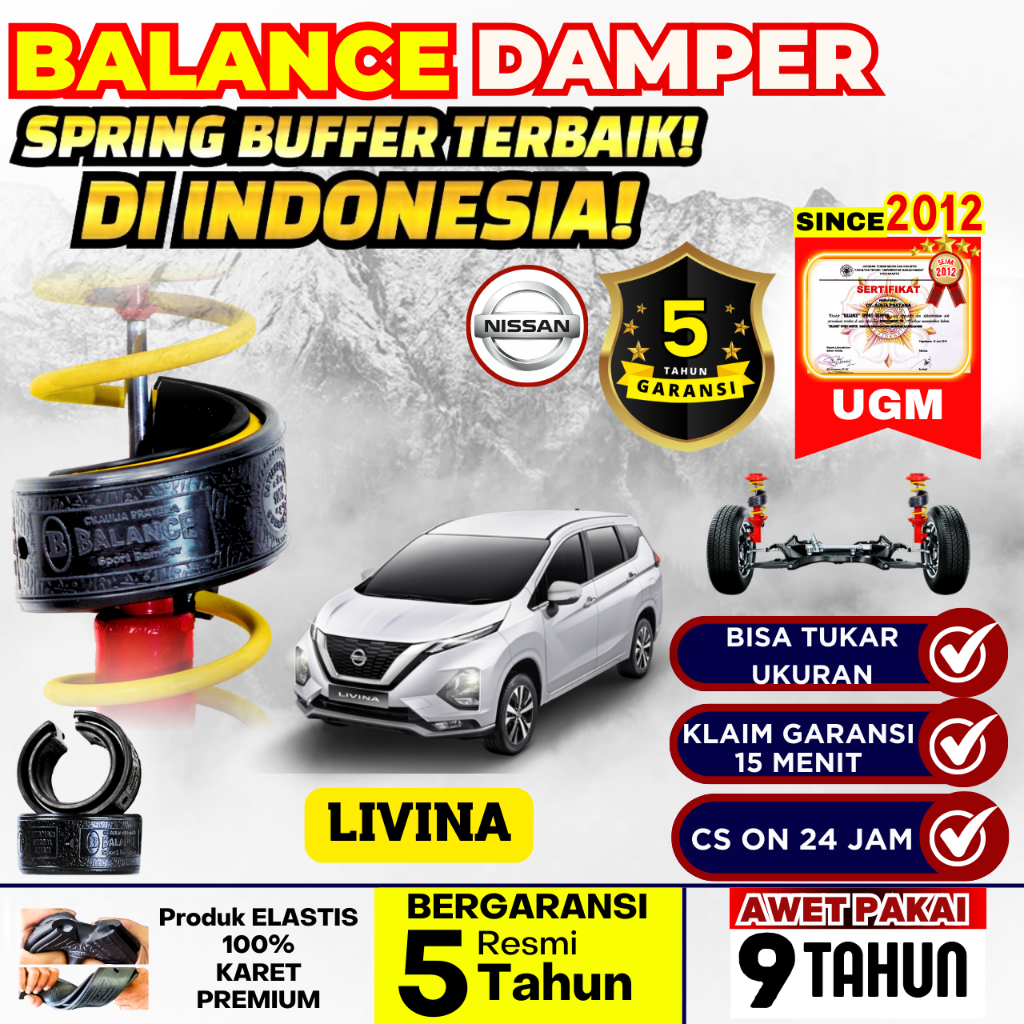 Jual Spring Buffer BALANCE Damper Shock Khusus Mobil LIVINA Dumper ...