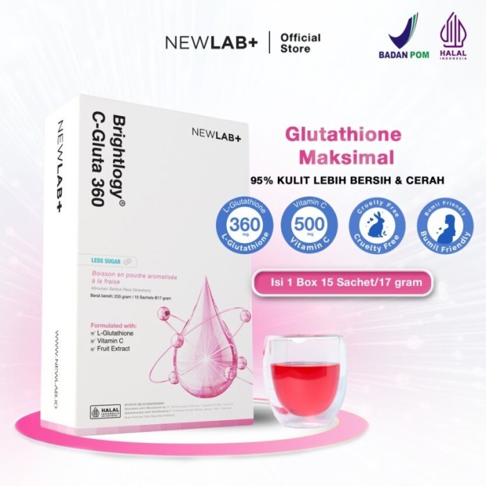 Jual NEWLAB Brightlogy C-Gluta 360 SACHET I minuman L- Glutathione dan ...