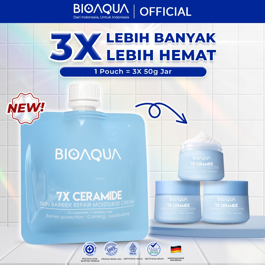 Jual BIOAQUA 7X Ceramide Skin Barrier Repair Moisturize Cream BIG SIZE ...