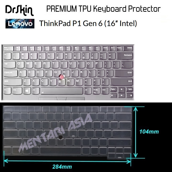Jual Keyboard Protector Lenovo ThinkPad P1 Gen-6 - DrSkin PREMIUM TPU ...