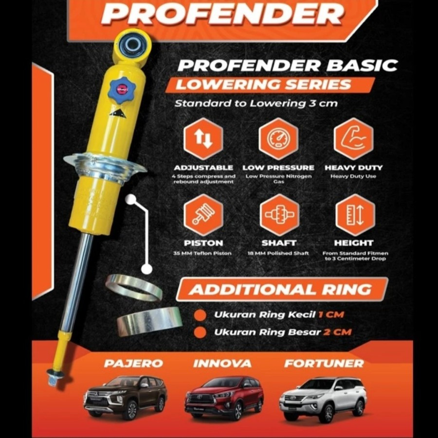 Jual PROFENDER SHOCKBREAKER LOWERING TWINTUBE BASIC TOYOTA INNOVA ...