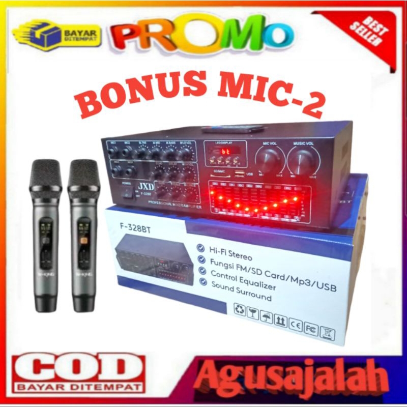 Jual DUO MIC POWER AMPLIFIER SUBWOOFER JXD 2000 WATT BONUS MICROPHONE ...