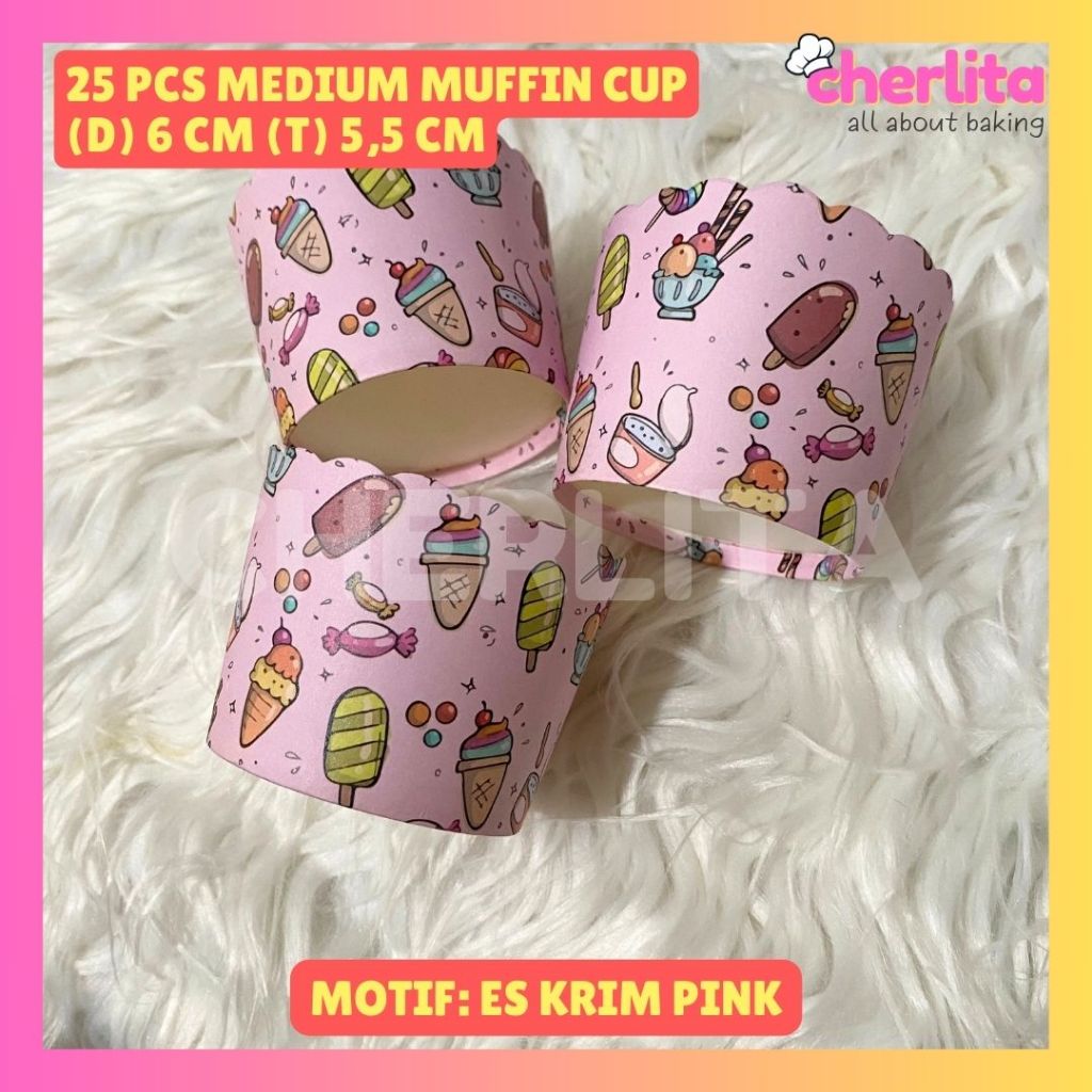 Jual 25 PCS Cup Muffin Case Medium Alas Kertas Kue Roti Motif Pony ...