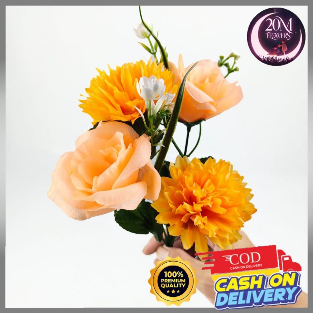 Jual Bunga Rose Mix Cabang 5 Artificial Flower Hiasan Seserahan Rustic ...