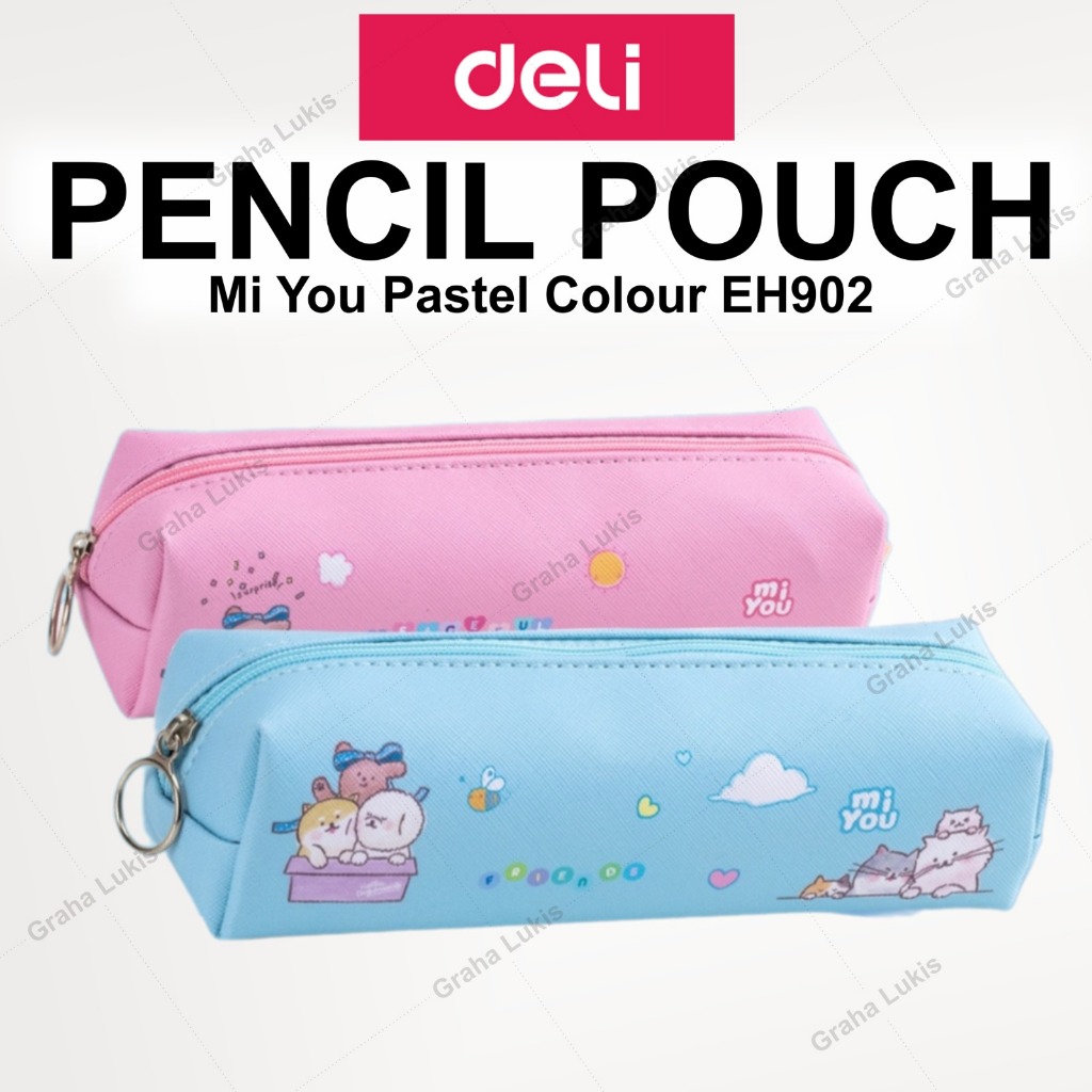 Jual Deli Pencil Pouch / Tempat Pensil Mi You Warna Pastel Lucu 20 CM ...