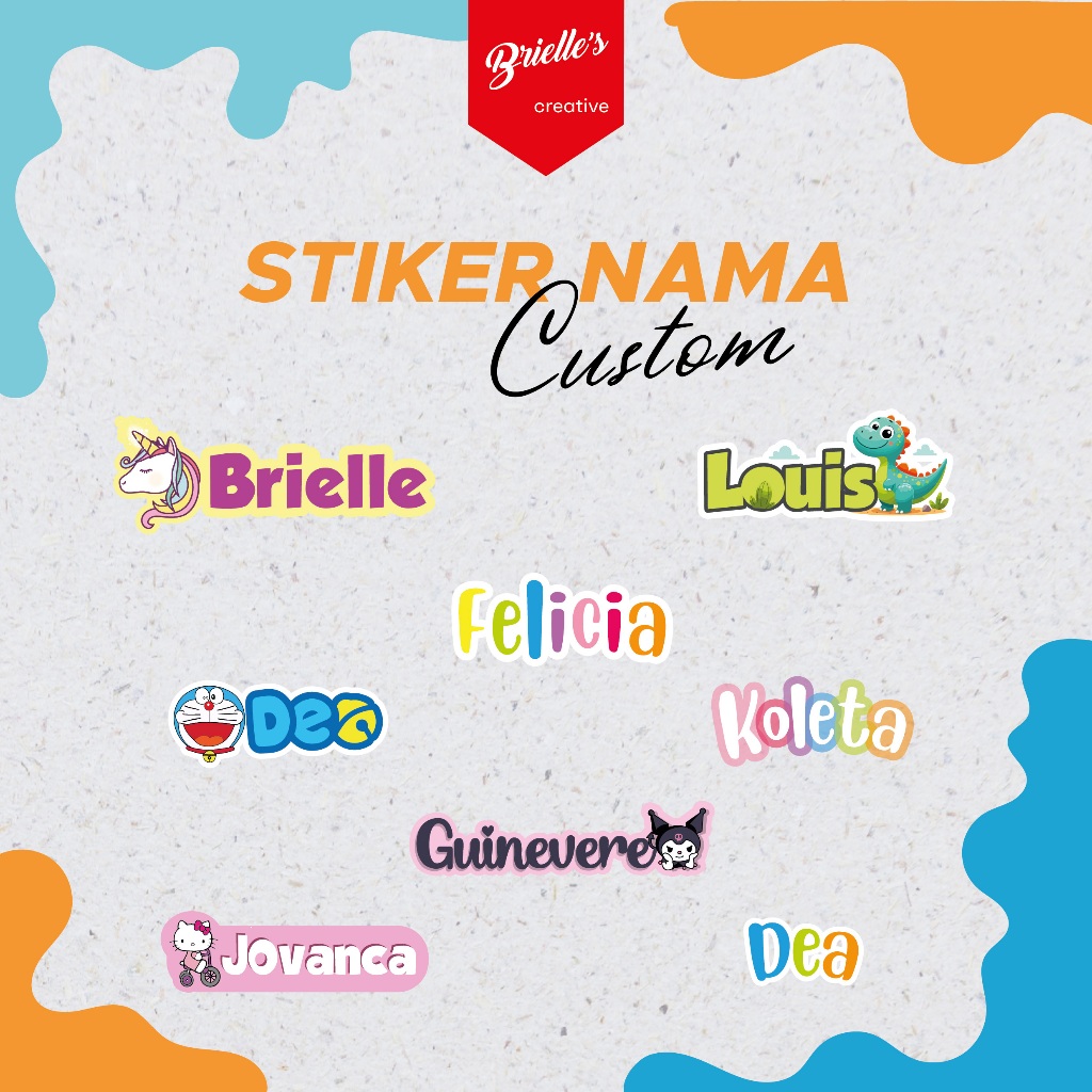 Jual STIKER NAMA CUSTOM / KARAKTER | Shopee Indonesia