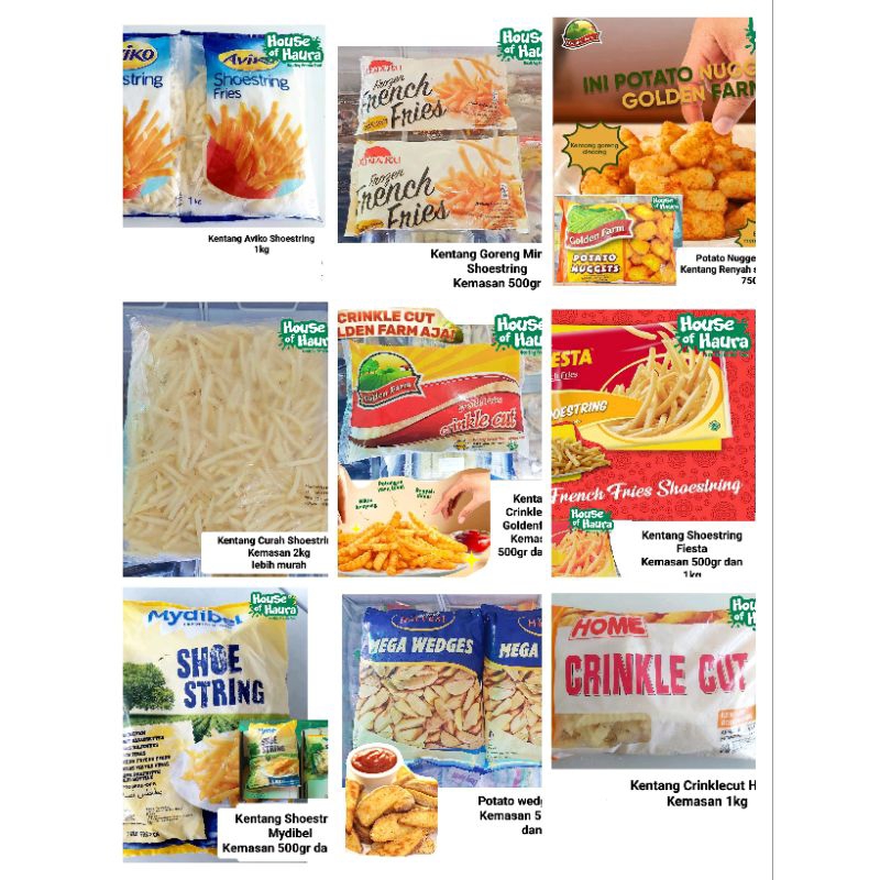 Jual Kentang Goreng / kentang fiesta / kentang aviko / kentang home ...