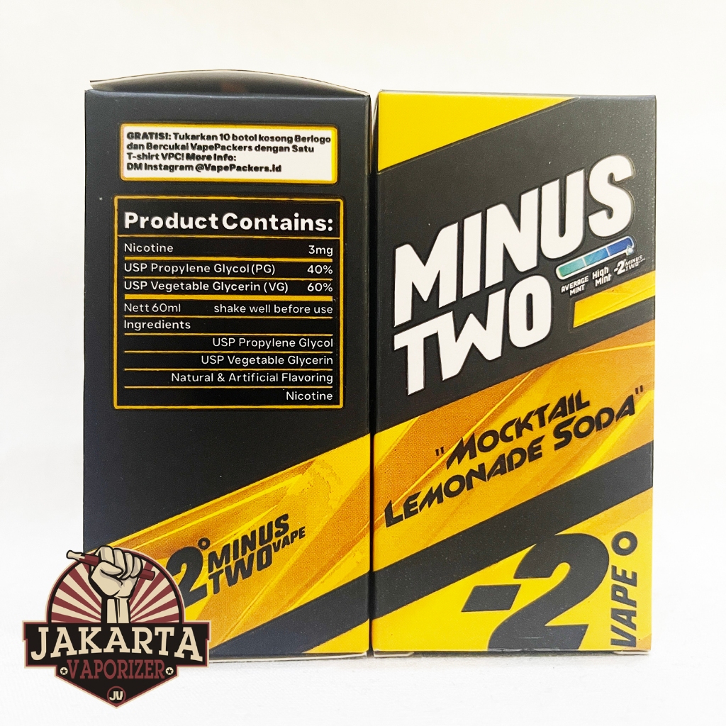 Jual MINUS TWO V2 MOCKTAIL SPARKLING SODA 60ML 3MG BY ORA BREWERY | Shopee Indonesia