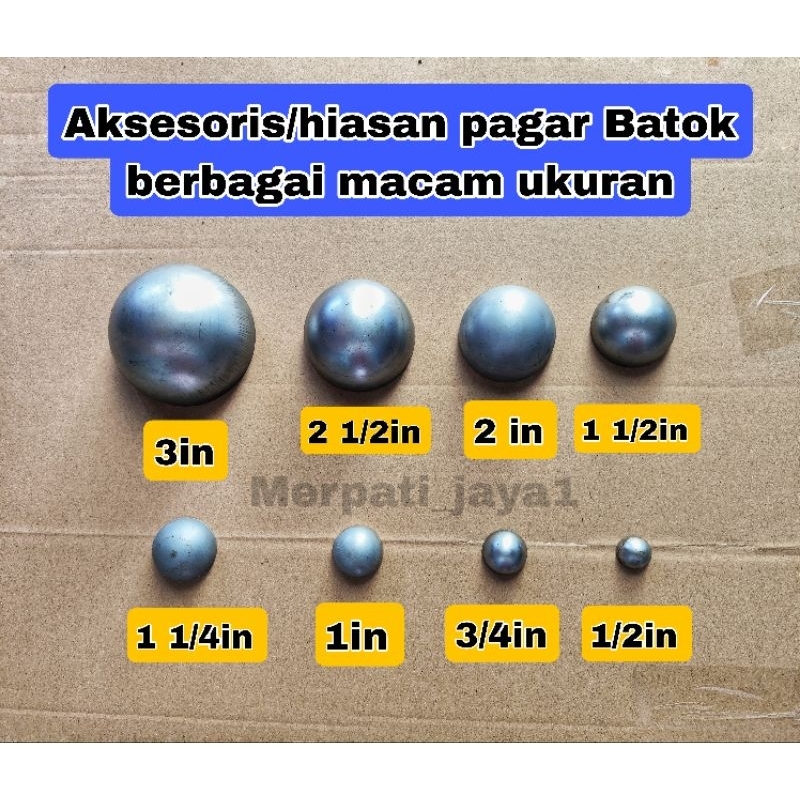 Jual batok plat besi ornamen aksesoris pagar berbagai macam ukuran ...