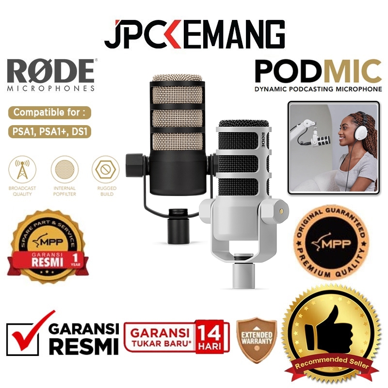 Jual Rode PodMic Dynamic Podcasting Microphone Original | Shopee Indonesia