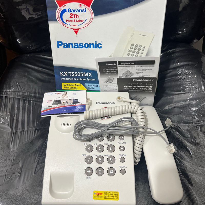 Jual Telepon Rumah Panasonic KX-TS505MX (Putih/White) Original | Shopee Indonesia