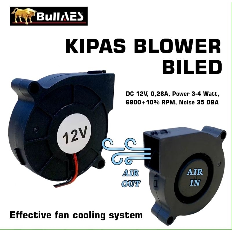 Jual Turbo Fan Mini Blower 6500-6800 RPM Kipas Pendingin Brushless DC ...
