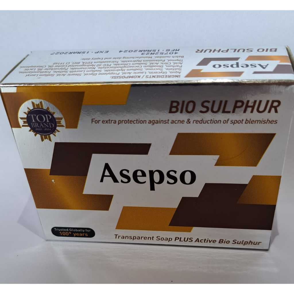 Jual ASEPSO BATANG BIO SULPHUR - 100 GR / ASEPSO SOAP BIO SULPHUR | Shopee Indonesia