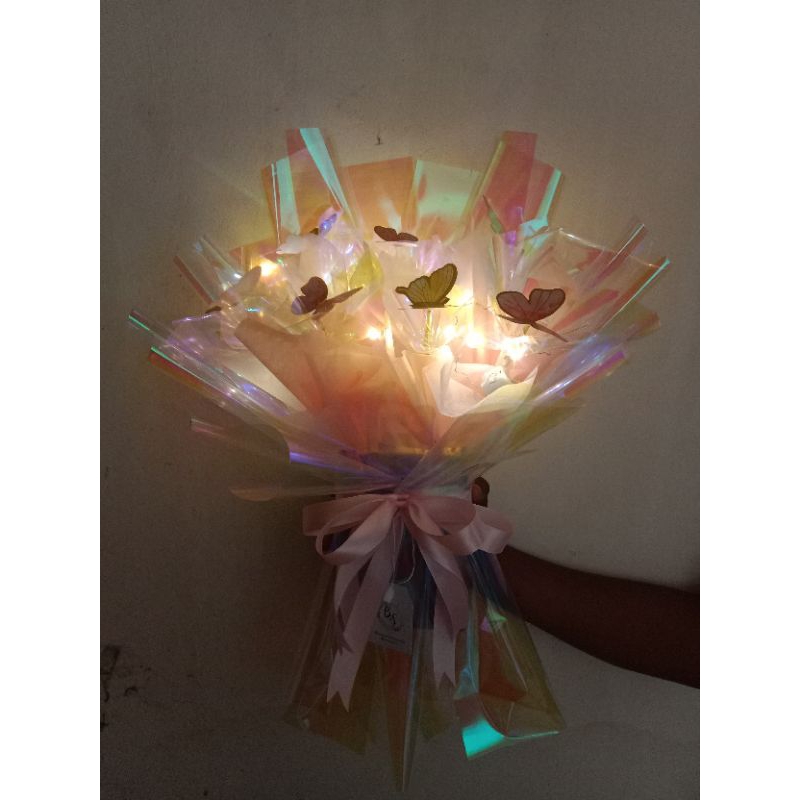 Jual BOUQUETSALSA SURABAYA Buket butterfly led full holog(cocok untu ...