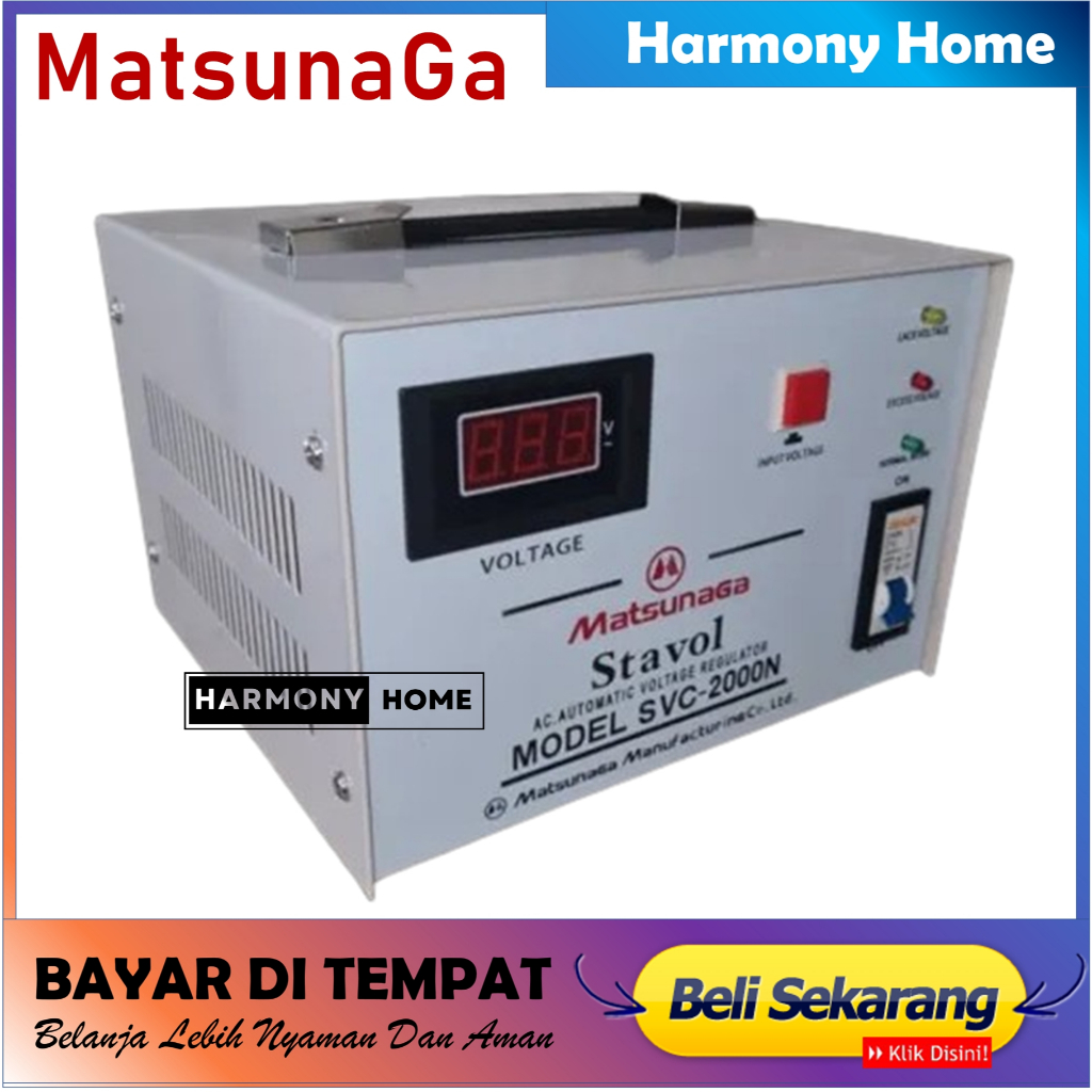 Jual Stabilizer Matsunaga SVC-2000 VA Stavol Stabilizer Stavol Analog ...