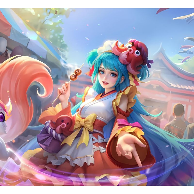 Jual Costume Floryn Summer Skin - Yatai Waitress Mobile Legends Bang ...
