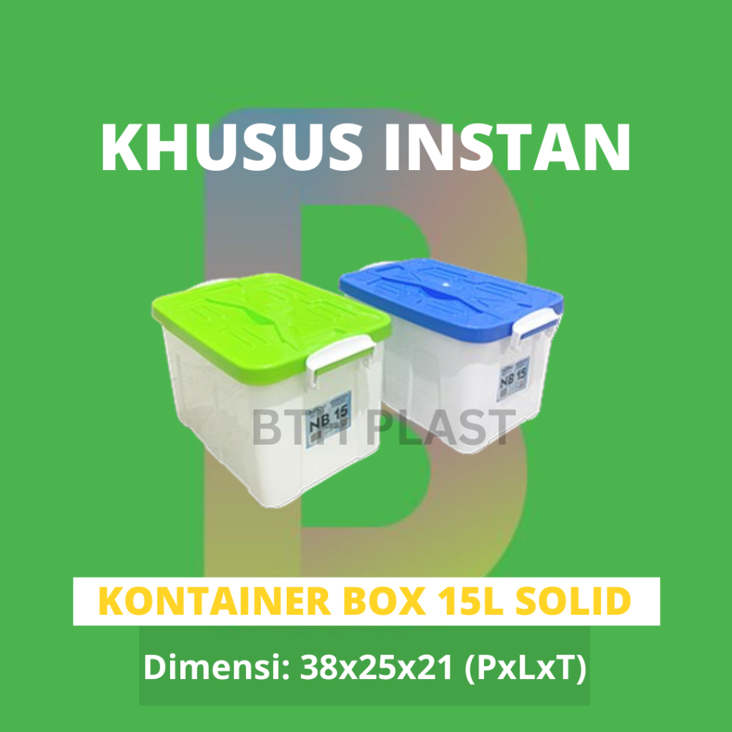 Jual BOX CONTAINER 15 LITER PUTIH + RODA - Kontainer Box / Container ...