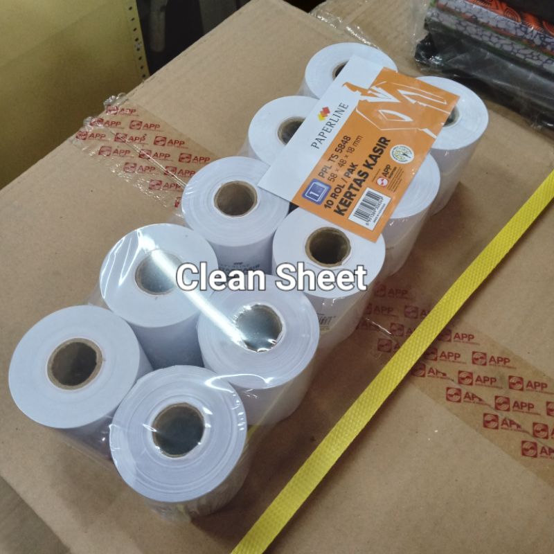 Jual 10 roll kertas kasir ppl ukuran 58mm 48mm x 18mm | Shopee Indonesia