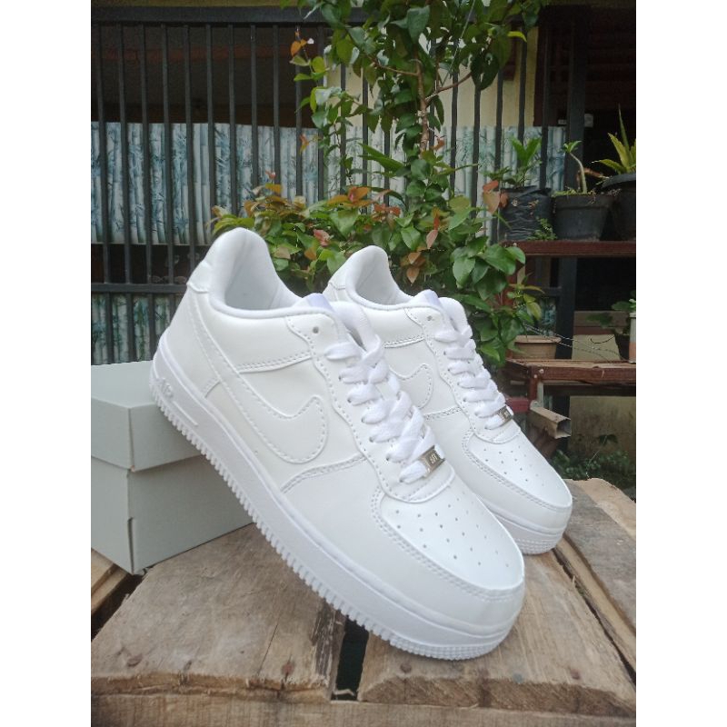 Jual Sepatu N!K3 Air F1 Premium Putih Wanita Cowok Kets Sneakers Sport ...