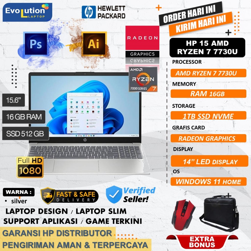 Jual Promo Laptop HP 15 DY5003CA Core i5 1235u RAM 16GB 512GB SSD IPS1 ...