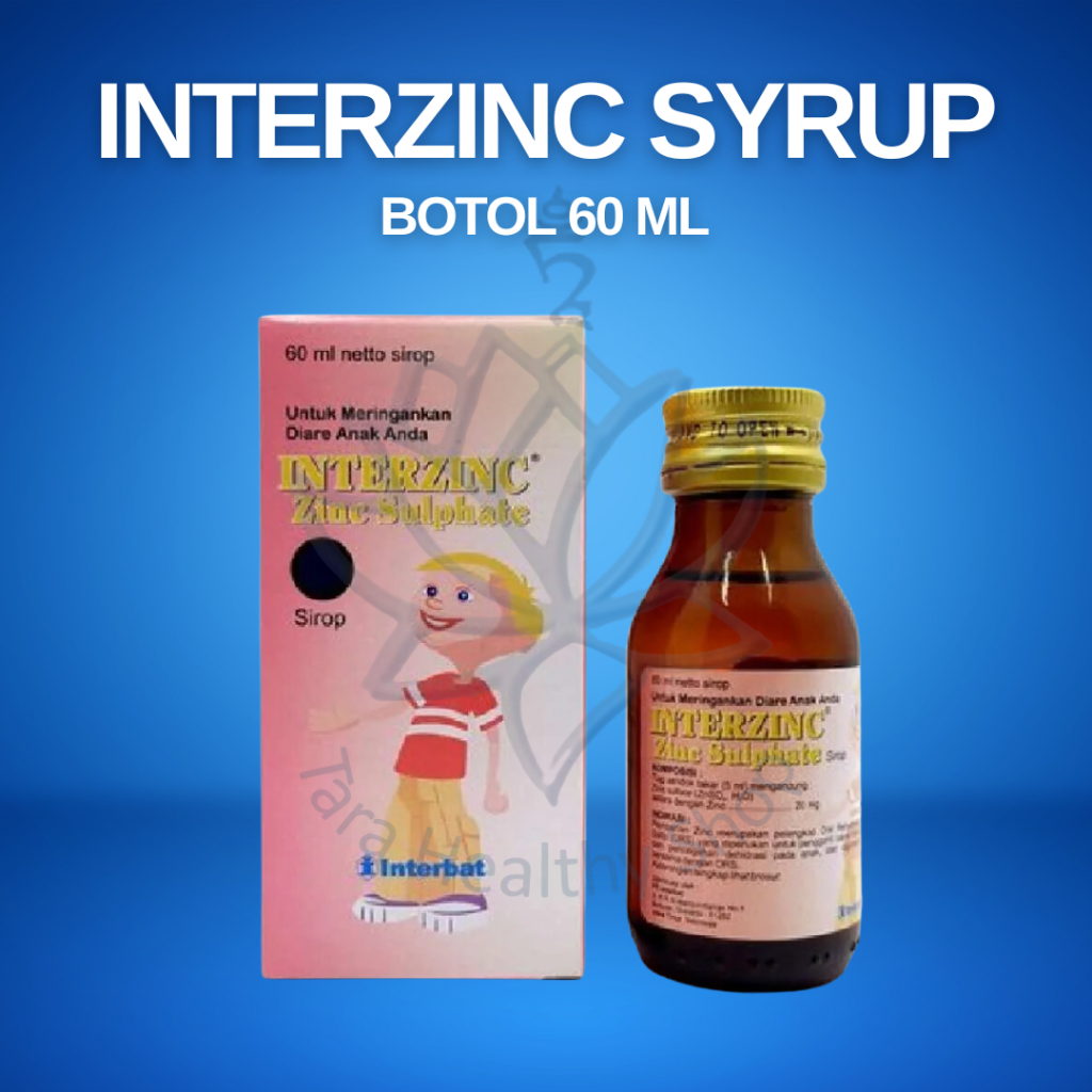 Jual Interzinc Syrup - 60 ml: Suplemen Zinc untuk membantu mengatasi diare / mencret pada anak ...