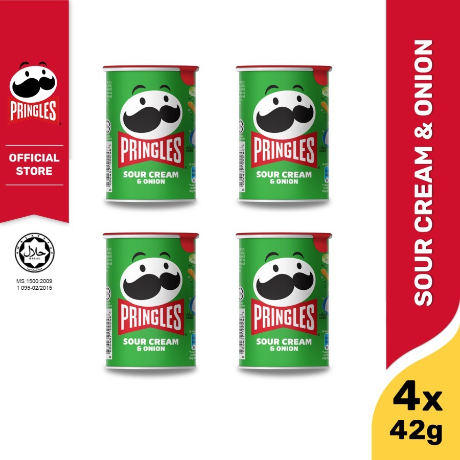 Jual [BUNDLE 4pcs] Pringles Snack Keripik Kentang Sour Cream & Onion ...