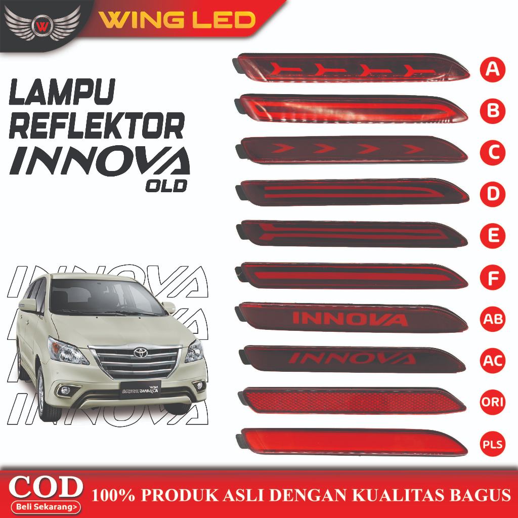 Jual Lampu Reflektor Belakang Innova lama/OLD 2008-2015 | Shopee Indonesia